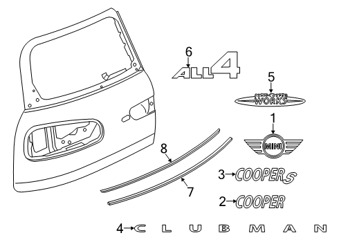 51137473264 Genuine BMW Trim Strip, Splitdoor, Right | BMW Parts Deal