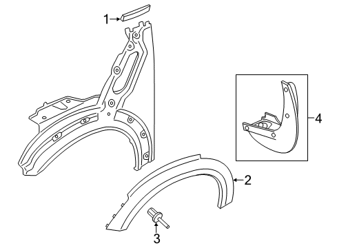 51139810466 Genuine BMW Moulding, Side Panel, Front Right | BMW Parts Deal